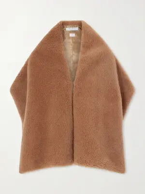 Max Mara Camel Hair And Silk-blend Fleece Scarf - Neutrals