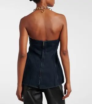 AGOLDE Lara Denim Corset - Blue