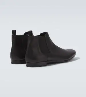 Prada Leather Chelsea Boots - Black
