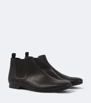 Prada Leather Chelsea Boots - Black