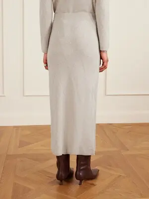 Max Mara Cashmere Midi Skirt - Neutrals