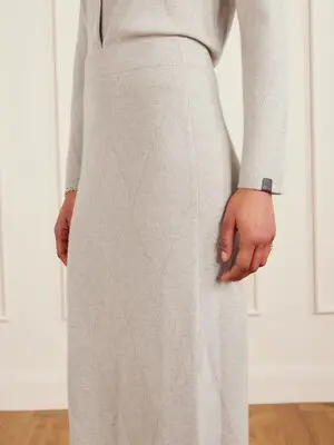 Max Mara Cashmere Midi Skirt - Neutrals