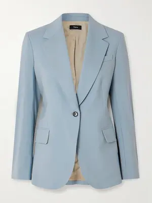 Theory Wool-blend Lynnia Blazer - Blue