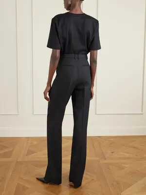 Saint Laurent Pleated Straight-leg Trousers