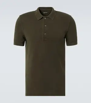 TOM FORD Piqué Polo Shirt - Green