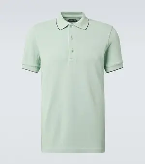 TOM FORD Piqué Polo Shirt - Green