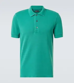 TOM FORD Piqué Polo Shirt - Green