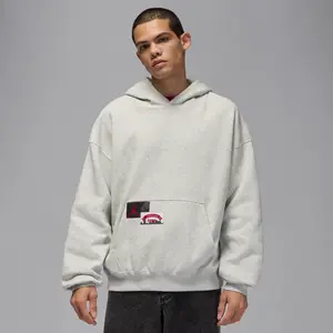 JORDAN Brooklyn Oversized Pullover Hoodie - Grey