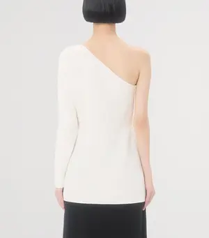 Valentino Garavani Asymmetric Silk Top - Ivory