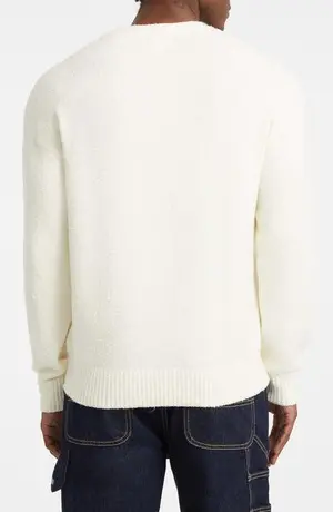 Guess Bouclé Crewneck Sweater - Ivory
