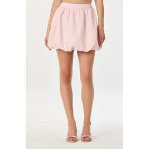 Astr The Label Tweed Bubble Hem Mini Skirt - Pink