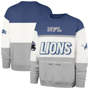 '47 Detroit Lions Breeze Maximalist Sweatshirt - Blue