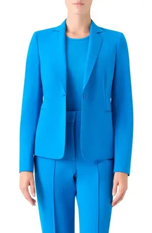 Akris One-button Jersey Blazer