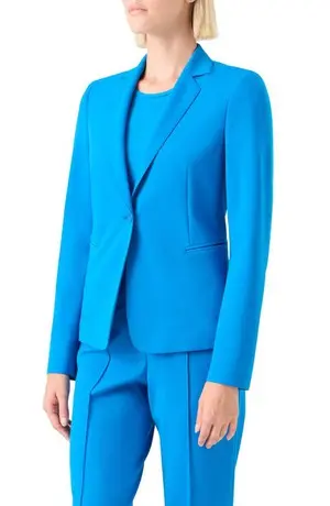 Akris One-button Jersey Blazer