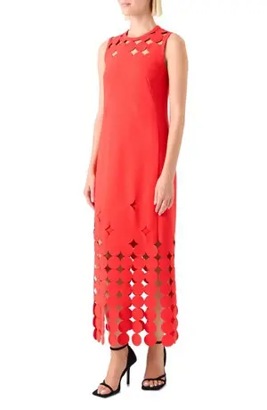 Akris Dot Cutout Sleeveless Shift Dress