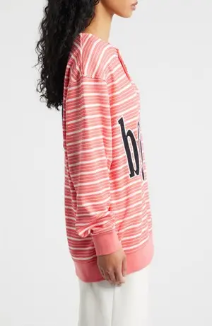 BOYS LIE Striped Cotton Blend Crewneck Top