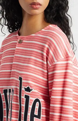BOYS LIE Striped Cotton Blend Crewneck Top