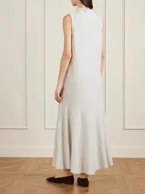 Khaite Margo Merino Wool Maxi Dress - Gray