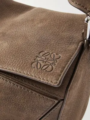 Loewe Puzzle Small Textured-nubuck Shoulder Bag