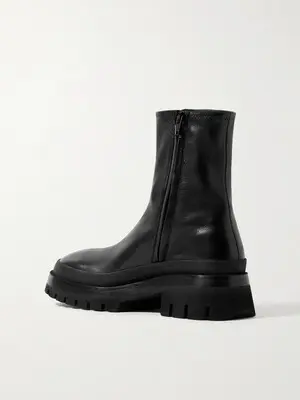 Khaite Fallon Leather Ankle Boots