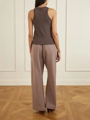 Brunello Cucinelli Sequin-embellished Stretch-cotton Jersey Tank