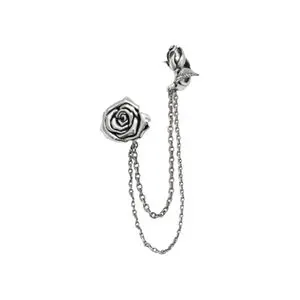 PECORA Rose Motif Earring - Silver