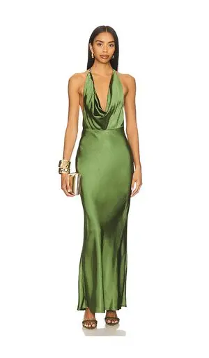 RUNAWAY THE LABEL Low Plunge Maxi Dress