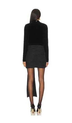 ROTATE BY BIRGER CHRISTENSEN Velvet Bow Mini Dress