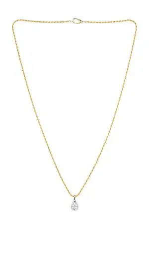 Shashi Pear Diamond Chain Necklace - Metallic Gold