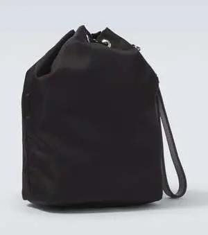 Prada Speedrock Re-nylon Leather-trimmed Pouch