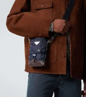 Prada Speedrock Re-nylon Phone Pouch - Brown