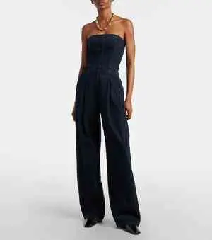 AGOLDE Agyness Denim Bustier Jumpsuit - Blue
