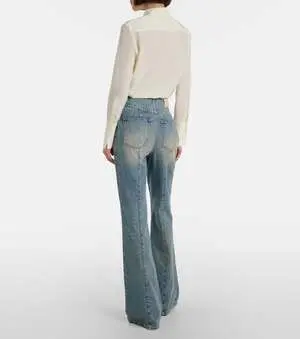 Alexander McQueen High-rise Wide-leg Jeans