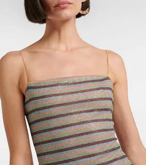 Oseree Lumiere Striped Mini Dress