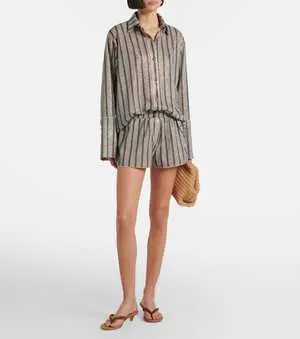 Oseree Lumiere Striped Shirt