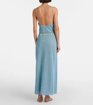 Oseree Lumiere Belted Maxi Dress