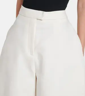 RÓHE High-rise Barrel-leg Cotton Pants - White
