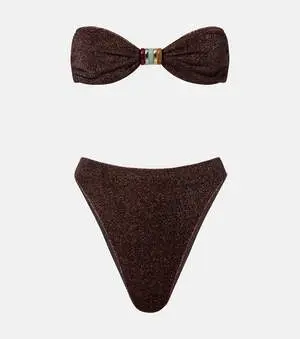 Oseree Lumiere Ring-detail Bikini - Brown