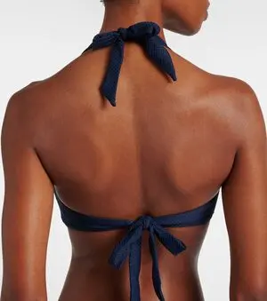 Heidi Klein Embellished Bikini Top - Blue