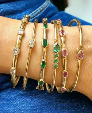 OUF! Blue Sapphire Multi Stone Bangle