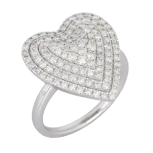 OUF! Tiered Diamond Heart Ring - One-color