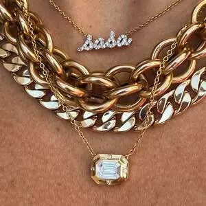 OUF! Diamond Name Necklace
