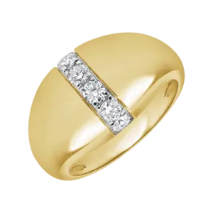 OUF! Diamond Bar Dome Ring - One-color