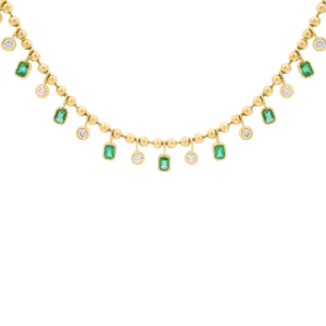 OUF! Emerald And Diamond Drops Necklace - One-color