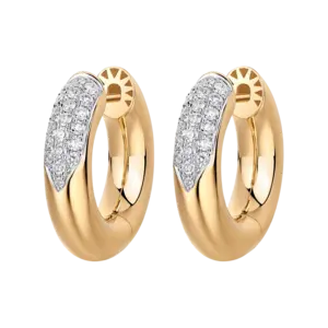 OUF! Diamond Puffer Hoop Earrings