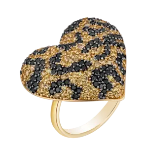OUF! Leopard Heart Ring - One-color