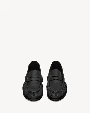 Saint Laurent Le Loafer Supple In Shiny Leather - Black