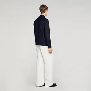 Sandro Loose-fit Zip-up Shirt - Black