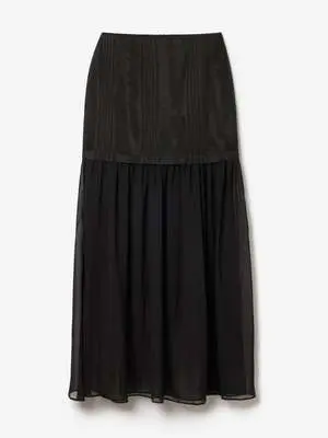 HOUSE OF DAGMAR Jacquard Maxi Skirt - Black