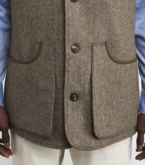 Purdey Tweed Relaxed Fit Gilet